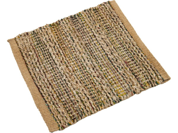 Modern Textured Jute and Rayon Custom Rug