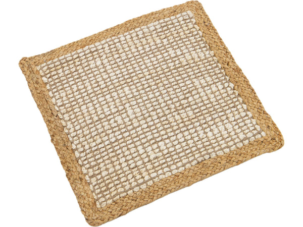Modern Textured Jute and Rayon Custom Rug