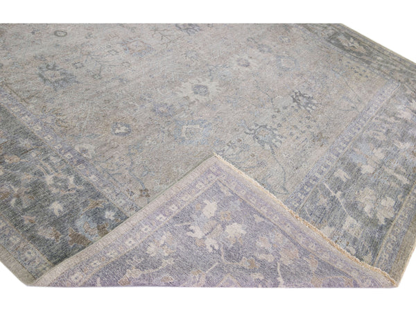 Modern Indian Artisan Wool Rug 12 X 15