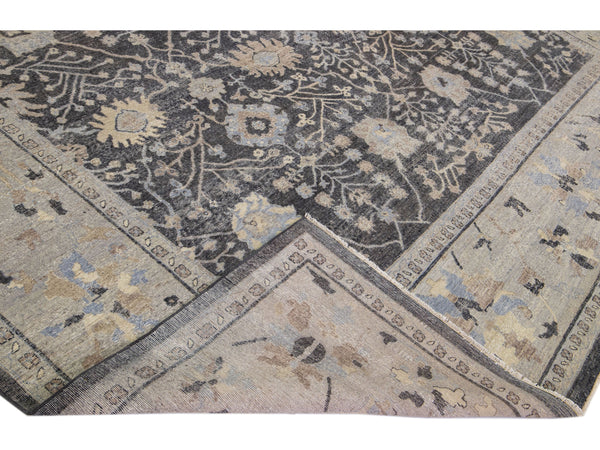 Modern Indian Artisan Wool Rug 12 X 15